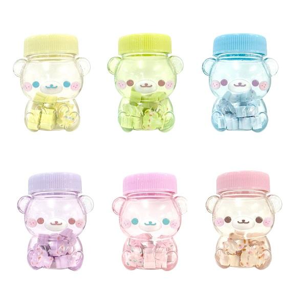 【商品名】そばかわ。くま立体ミニ消しゴム【24個セット】【商品サイズ】パッケージサイズ：H50×W45×D40mm【色】6柄アソート。色・柄の指定は出来ません。【注意事項】こちらの商品は業務用商材の為、不良品が出たとしても返品・交換・返金は...