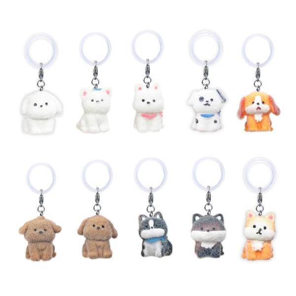 【商品名】ミニミニわんちゃん大集合フロッキーワンポイントチャーム【50個セット】【商品サイズ】本体サイズ：H30×W30×D20mm【色】10種アソート。色の指定は出来ません。【注意事項】こちらの商品は業務用商材の為、不良品が出たとしても返...