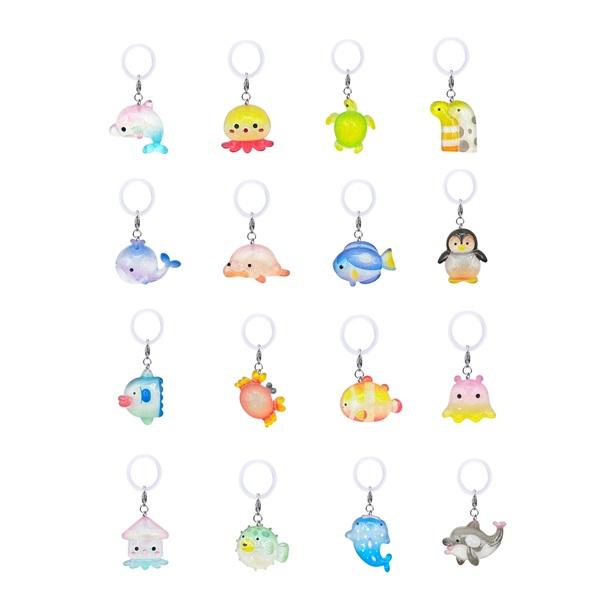 【商品名】アクア水族館ワンポイントチャーム【16個セット】【商品サイズ】本体サイズ：H20×W30×D10mm【色】16種アソート。色の指定は出来ません。【注意事項】こちらの商品は業務用商材の為、不良品が出たとしても返品・交換・返金は一切出...