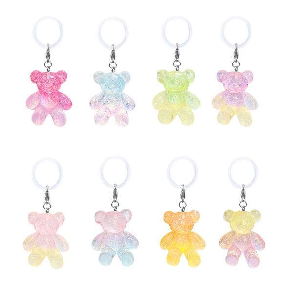 【商品名】グラデーションベアーワンポイントチャームチャーム【50個セット】【商品サイズ】本体サイズ：H35×W25×D15mm【色】8種アソート。色の指定は出来ません。【注意事項】こちらの商品は業務用商材の為、不良品が出たとしても返品・交換...