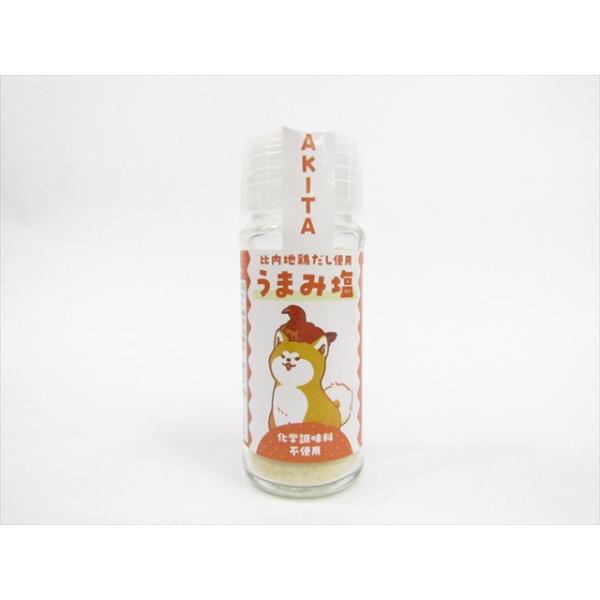 比内地鶏ガラ粉末を使用した調味塩。おにぎりや炒めものなど、幅広くお使いいただけます。名称/調味塩原材料名/食塩（国内製造）、デキストリン、砂糖、チキンエキスパウダー、酵母エキスパウダー、オニオンパウダー、たん白加水分解物、香辛料、食用植物油...