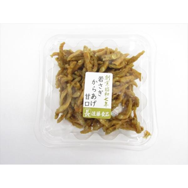 秋田県八郎潟産若さぎ使用！おやつ・おつまみに最適です。名称/つくだ煮原材料名/若さぎ（秋田県産）、砂糖、醤油（大豆・小麦を含む）、小麦粉、水飴、みりん、植物油、食塩※本製品の原材料は海老、かにが混ざる漁法で採取しています内容量/56g保存方...