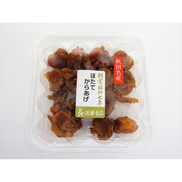 ベビーホタテを丁寧に2度揚げして、甘めの醤油タレをからめました。名称/つくだ煮原材料名/ホタテ（国産）、水飴、砂糖、醤油（大豆・小麦を含む）、小麦粉、植物油、みりん、食塩、寒天内容量/70g保存方法/直射日光、高温多湿を避けて保存製造者/佐...