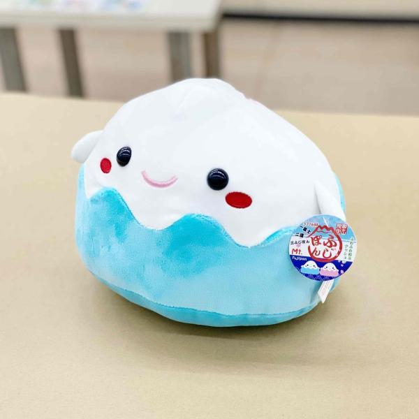 富士山のかわいいキャラクター「ふじぽん」のふわふわぬいぐるみクッションです♪H１８５mm × W２２０mm