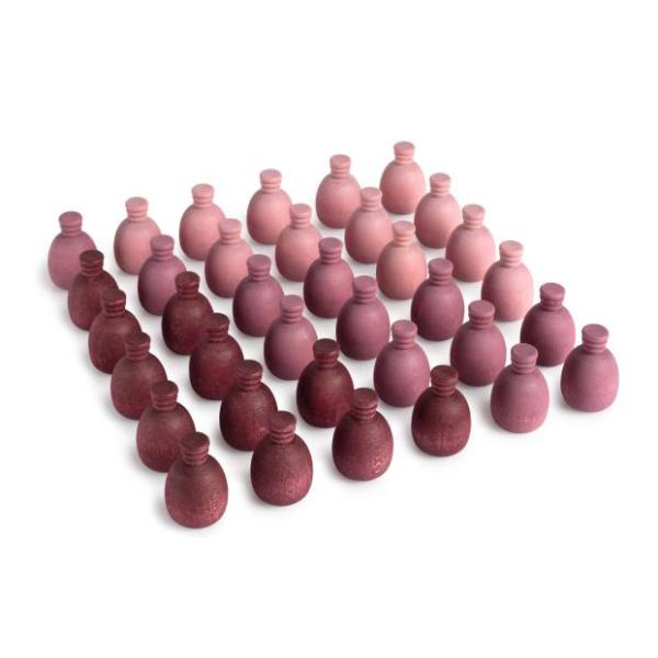 パインをモチーフにしたマンダラ３６ピースです。絵を描くように並べたり、積み木と一緒に遊ぶことができます。〇グラパットは継続可能な森の木材を使い、染料はヨーロッパの厳しい安全基準に従って水性で非毒性のもので着色してあります。仕上げは植物由来の...