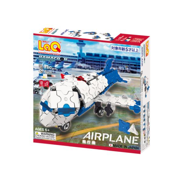 　ラキュー180ピースと、ハマクロンパーツ8ピースのセット。　乗り物が作れるハマクロンコンストラクターシリーズに飛行機が作れるキットが登場！メインの「飛行機」のほか「牽引車」「バス」「旅客船」「ステップカー」の全5種類の乗り物に組み換えるこ...