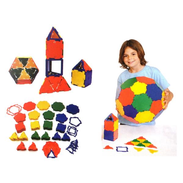 　マットな質感のベーシックカラーのセットです。1970年代初めにイギリスで構想が誕生したポリドロンは、三角形・四角形・五角形・六角形のパーツをつないで遊ぶ構成玩具です。試行錯誤の上完成したパーツの厚みは３mmもあり頑丈で、ポリドロンの特徴と...