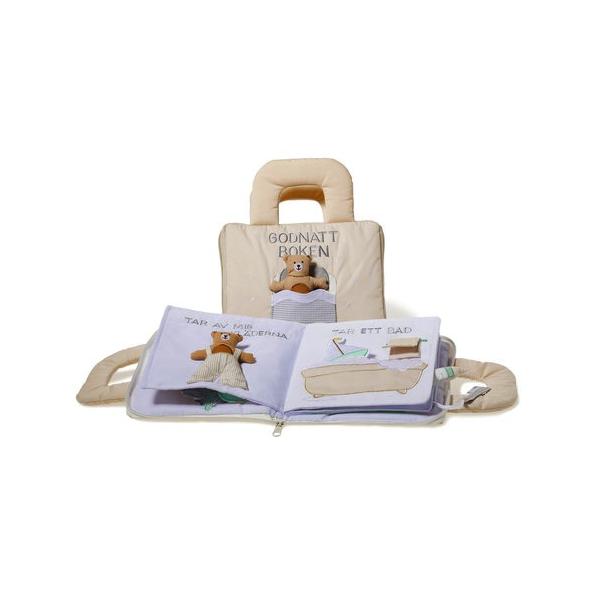 【発売日：2020年06月23日】スウェーデンのoskar&amp;ellen社 布製ブックグッドナイトブック　ピンクかわいいウサギの人形が本から飛び出します。お着替えをしたりお風呂に入ったり歯磨きをしたりと、寝る前のお仕事を英語で楽しく学...