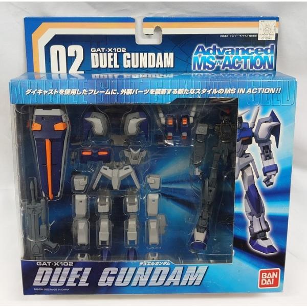 アドバンスドＭＳインアクションガンダムシードのデュエルガンダムです。ガンダムのメカデザイナー大河原邦男氏による設定画を元にし、忠実にフレーム構造を再現。ダイキャストを使用したフレームに、外装パーツを装着する新たなスタイルのＭＳインアクション...