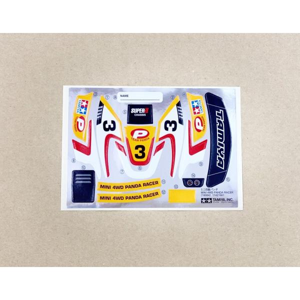 「ミニ四駆パンダ」に採用されているステッカーの単品販売です。※一定のご注文数を超えた場合は宅急便での発送となります。