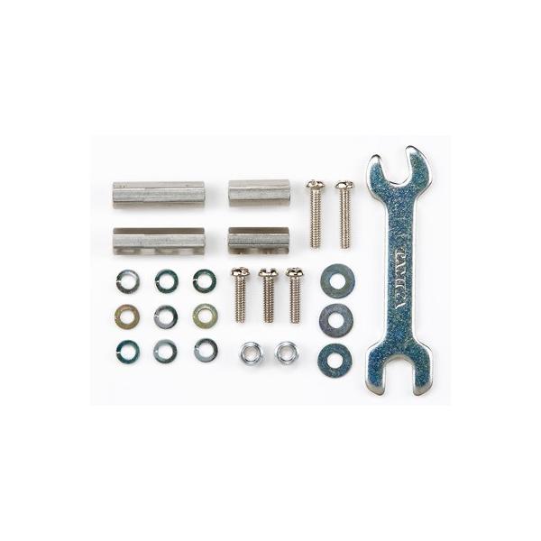 【マシンの性能アップやセッティングに役立つパーツです】ローラーを高い位置に取り付けたり、FRPプレートを2段に装備する時などに便利に使える六角マウントです。マウント両端にネジ溝があるので、部品の取り付け・取り外しも手軽です。【スペック】10...