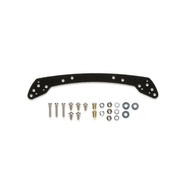 ●フルカウルミニ四駆各車に無加工で取り付けられるFRP製ステー。ボディに合わせた滑らかな曲線が特徴。 ●9、13、19mmローラー用の穴を開口。 ●MA、ARシャーシなどにもマッチします。