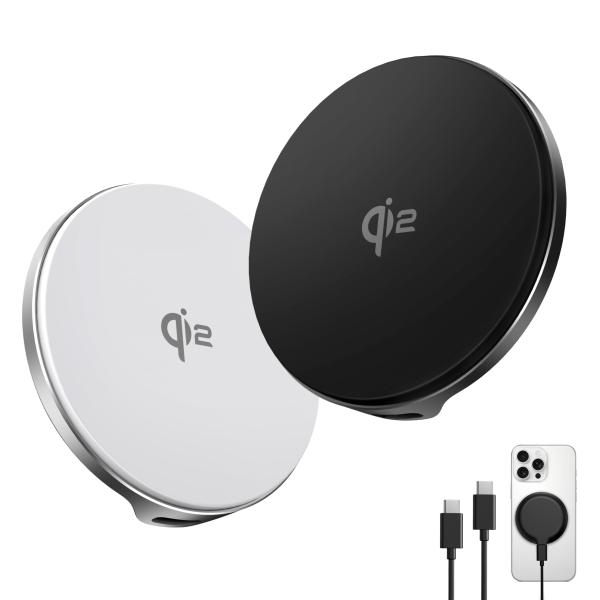 ?【２倍出力！15W超高速充電】ワイヤレス充電器なら、最新規格の『Qi2充電器』を選びましょう！従来のQi規格の2倍、最大15Wの高出力で、Apple公式のMagSafe充電器（マグセーフ充電器）と同等のスピードでiPhoneを急速充電でき...