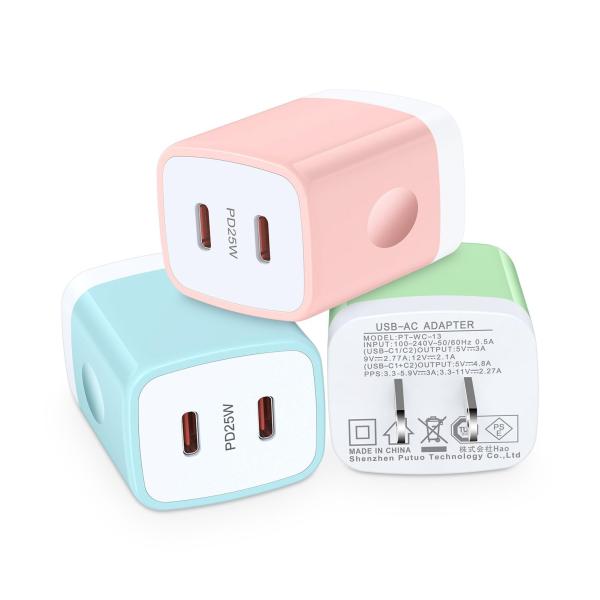 ?【25W USB-C 2ポート搭載】USB Power Deliveryに準拠したUSB Type-C（USB-C）を2個搭載しているので、スマホやiPhoneなどのUSB充電機器に対して2台同時に充電が可能です。各ポート単独で使用する場...