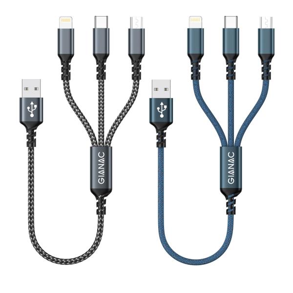 マルチUSBケーブル×2:3-in-1マルチUSBケーブルで生活を楽にします。 マルチ充電ケーブルは、3つの異なる要件を満たすことができます。 iPhone、Micro USB、USB Type C接続の多機能充電ケーブルです。 他のケーブ...