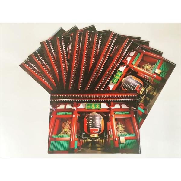 浅草雷門 浅草寺 クリアファイル クリアフォルダー １０枚セット A4サイズ ホームステイ KAMINARIMON 外国人 お土産 ギフト プレゼント 海外旅行 留学