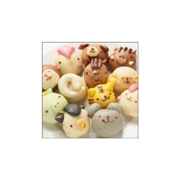 送料無料（ラッピング・送料込みで企画されたギフト商品）でお届けします。佐倉の中華レストラン　「みろべー」がお届けする１２種類の干支と１２種類の餡の干支中華まんです。ねずみ（白餡）、うし（肉まん）、とら（チーズ）、うさぎ（さつまいも）、たつ（...