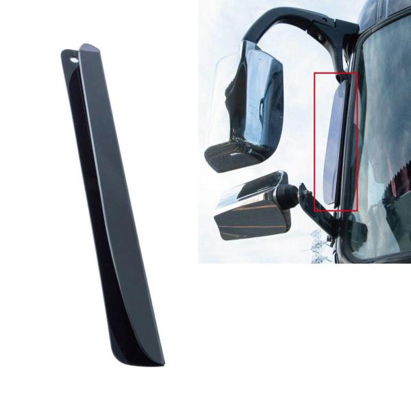 バックショットミラー取り付けブラケット用の雨除けバイザーです今までは吊り下げ式ミラーのスーパーグレートにバックショットミラーを取付ける際、純正ピラーバイザーにバックショットミラー取付けブラケットが干渉してしまい同時装着ができませんでしたが、...