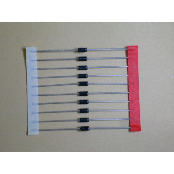 MCC社製電圧 - DC逆方向（Vr）（最大）：1kV 電流 - 平均整流（Io）：1A 電圧 - If印加時の順方向（Vf）（最大）：1.1V @ 1A パッケージ：DO-41、テーピング品 寸法：2.5φ×5mm、リード：0.8φ×25mm