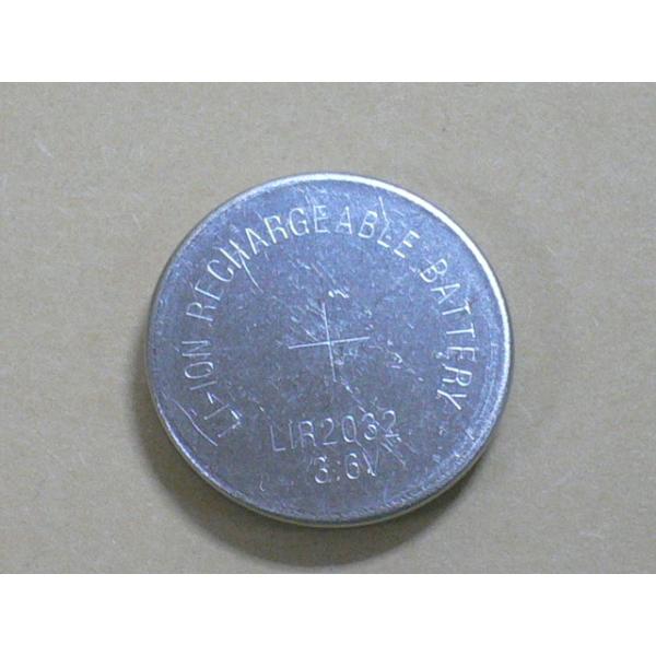 電圧：3.6V、40mAh充放電回数：500回寸法：Φ20.0×3.2mm、質量：3.1g包装形態：袋入り　