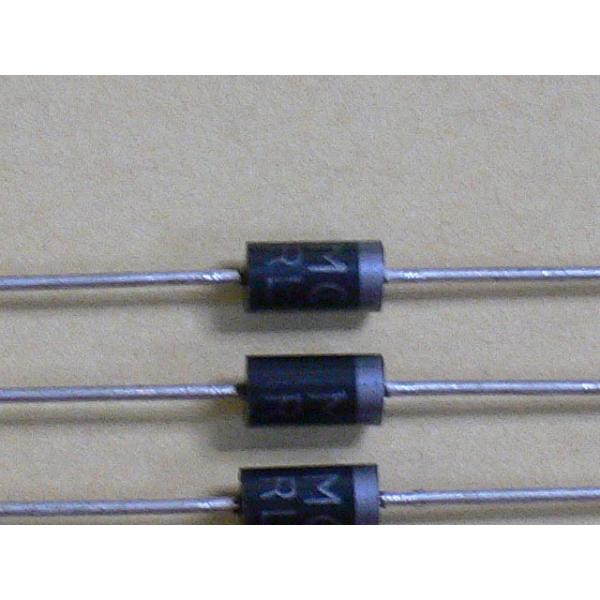 MCC社製電圧 - DC逆方向（Vr）（最大）：600V 電流 - 平均整流（Io）：2A 電圧 - If印加時の順方向（Vf）（最大）：1V @ 1A パッケージ：DO-15、テーピング品 寸法：3.1φ×6.75mm、リード：0.8φ×...