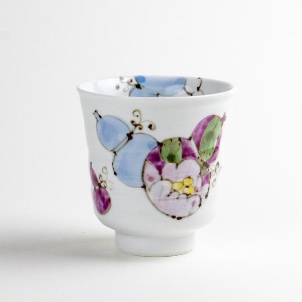 【サイズ】 径7.8cm×高さ8.2cm ◇ ６個の瓢（ひょうたん）が描いてあり、六瓢（むびょう）と読んで無病を願う ◇ 無病息災を願う、縁起物の器 ◇ 有田焼（日本製） ◇ 磁器製 ◇ ギフト 贈答品にも対応いたします ◇ 還暦祝い 古希...