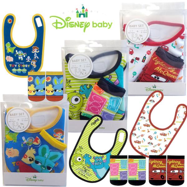 こちらの商品はメール便発送対応商品です。メール便送料は全国一律でございます。可愛いキャラたちをセットにしました！スタイ＆靴下のセットです。可愛いパッケージ入りプレゼントにも最適です♪※メール便発送でのラッピングは、ラッピング袋の同梱となりま...