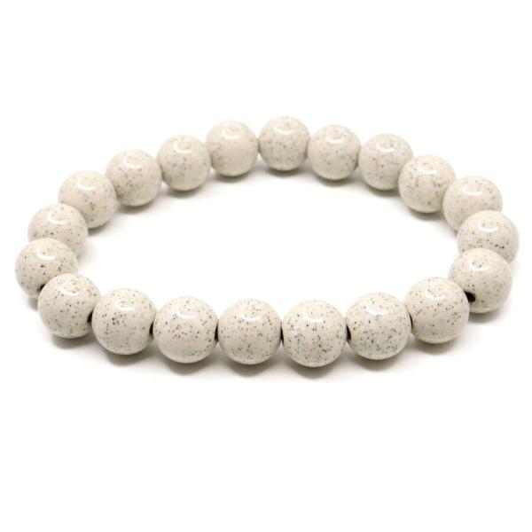 北投石をお出かけの際、肌身離さず、さりげなく身につけられるのでおすすめです。◆サイズビーズの直径 約10mm（±0.5mm）◆天然の自然放射線を発する北投石(ほくとうせき)。台湾にある北投温泉と、日本にある玉川温泉の２箇所にしか存在しない貴...