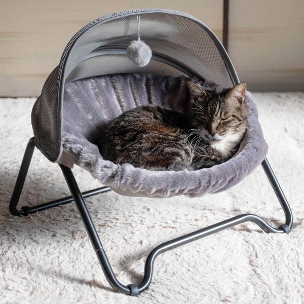 製品型番：CHM-R1【オールシーズン対応】冬はモフモフカバーを付けて猫ちゃんをしっかり保温します。夏はメッシュ生地が心地よい風を通し、心地よい眠りを猫ちゃんにご提供します。【軽量だからお部屋の移動が楽チン】1.2kgで軽量だからお部屋間の...