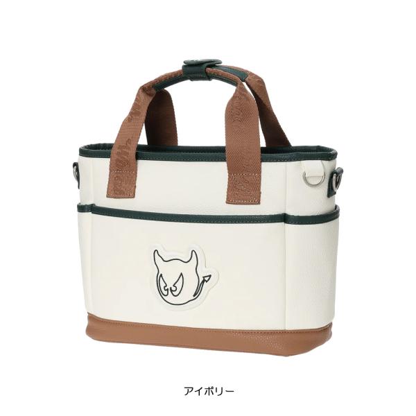 ■素材　表地：合成皮革　裏地：ポリエステル100%■特長　本革のような風合いの合成皮革に、細かなシボ加工を施したクリーンで落ち着いた表情のカートバッグ。　表面に凹凸があるため傷が目立ちにくく、タフなゴルフシーンでも気兼ねなく、長くご愛用いた...