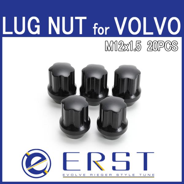 ＥＲＳＴホイールナット 2023新発売!V40・V50などのナット車用材質・素材:クロモリブデン鋼ネジサイズ:M12 × 1.5 全長:32mm 座面:24Φシート形状:60°テーパー カラー:ブラック 本数:20pcsERSTホイール、純...