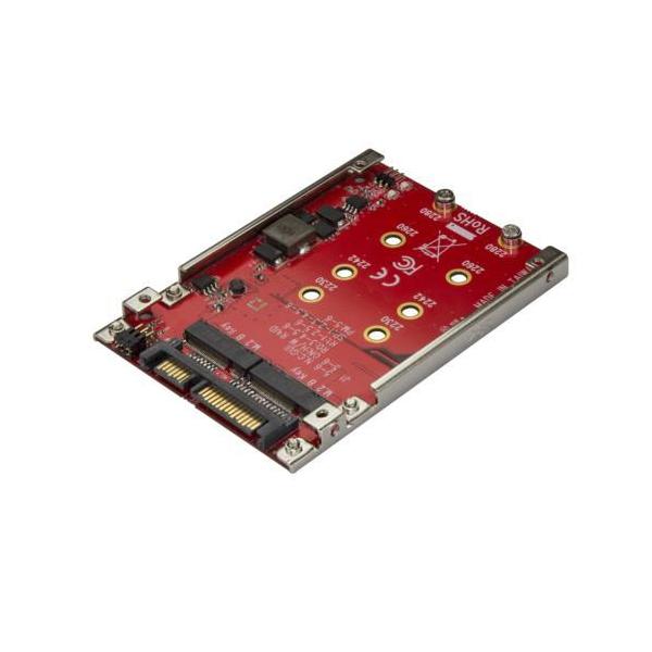 ■単一の2.5インチドライブベイに2台のM.2 SSDドライブを装着■複数のRAIDモードに対応：RAID 0、1、スパニング、JBOD■2.5インチサイズSATAケース対応オープンフレーム型スチール製設置ブラケット■7mm以上の2.5イン...
