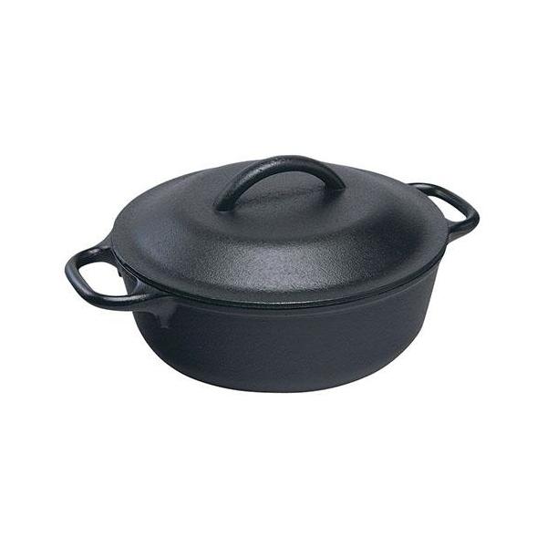 ■長年使い込んだもののように表面がコーティングされ風格ある製品に仕上がっています。■キャストアイアン(鋳鉄)は鉄よりも石に近い、熱しにくく冷めにくい性質を持っています。■フタの重みで程よく圧力がかかり食材を芯から柔らかく仕上げることができま...