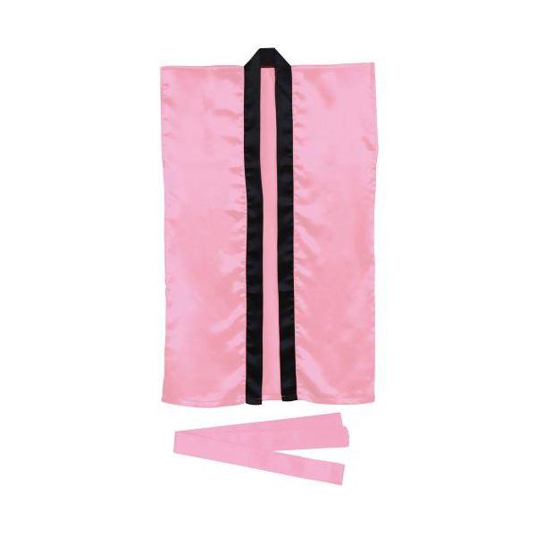 ■光沢のあるサテンを使ったロングハッピです。応援や演舞などに最適です。 サテンのズボンなどと組み合わせてください。