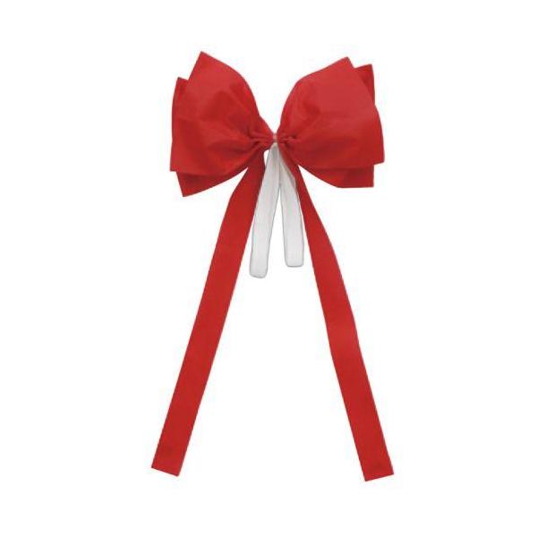 ■ゴムに手を通すだけで簡単に背中に付けられる大きなリボン！