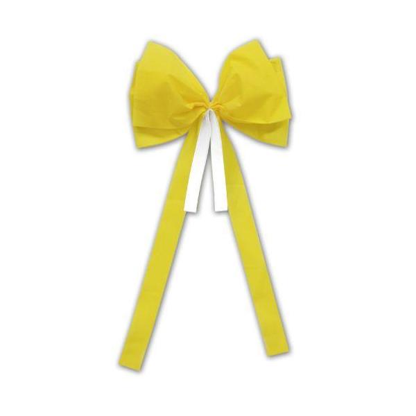 ■ゴムに手を通すだけで簡単に背中に付けられる大きなリボン！