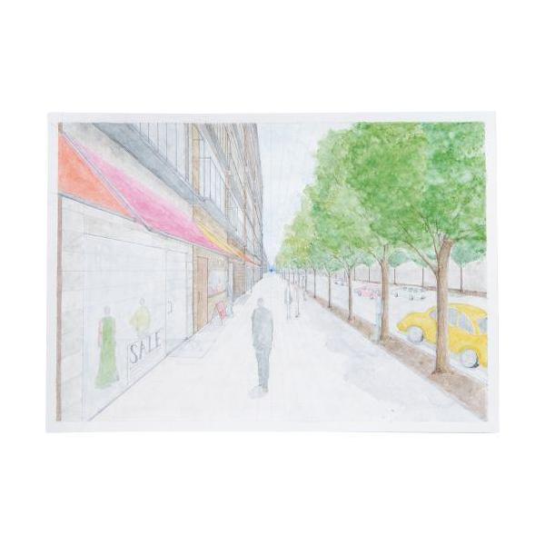 ■外枠と中央の十字線に5mmピッチの目盛がついていますので、上下・左右（水平線）の平行が取りやすくなっています。