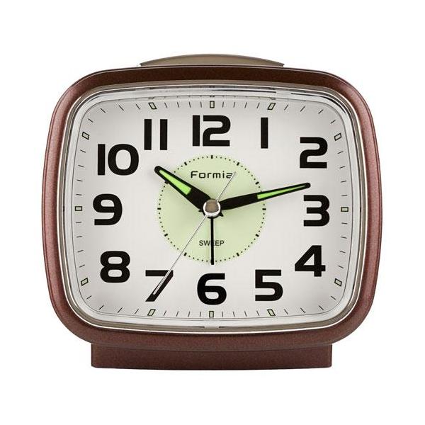 【発売日：2020年01月07日】※乾電池は別売りになります■音が静かな連続秒針で、コチコチ音が気になりません■アラームは電子音で、一旦止めても再度鳴り出すスヌーズ機能付きです■夜でも見やすい蓄光文字盤とライト付きです。