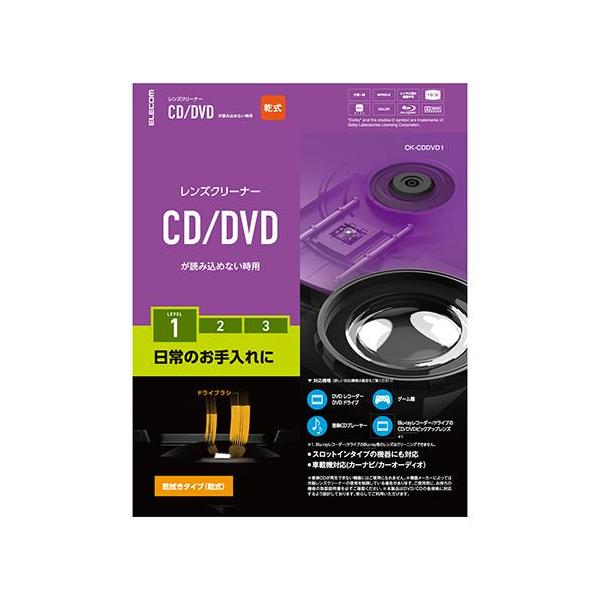 【発売日：2020年10月15日】■CD/DVDプレイヤー・ドライブのピックアップレンズに付着した汚れやホコリを拭き取りクリーニング!初期トラブルや再生中のエラーを予防する、乾式タイプの“CD/DVDレンズクリーナー”です。 ■天然繊維と合...