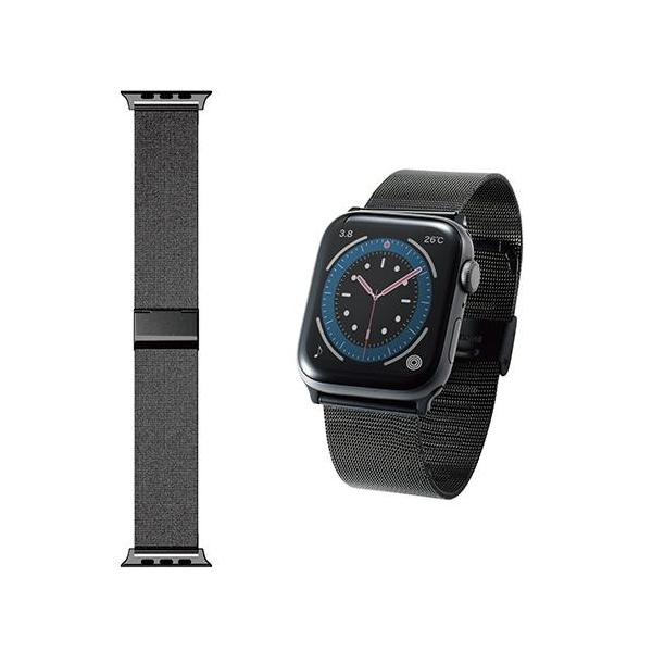 【発売日：2021年04月18日】■細かいサイズ調整ができ、編み込み構造により手首へのフィット感が高い、エレガントなデザインのApple Watch SE、Series 6、5、4[44mm]、Apple Watch Series 3、2、...