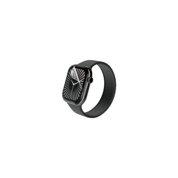 【発売日：2024年11月03日】■画面の曲面に沿った3D設計で、端末のデザインを損なわずに衝撃から守る衝撃吸収、高透明、指紋防止タイプのApple Watch用画面保護フィルムです■非常に柔らかいウレタン素材を採用することにより、画面の湾...