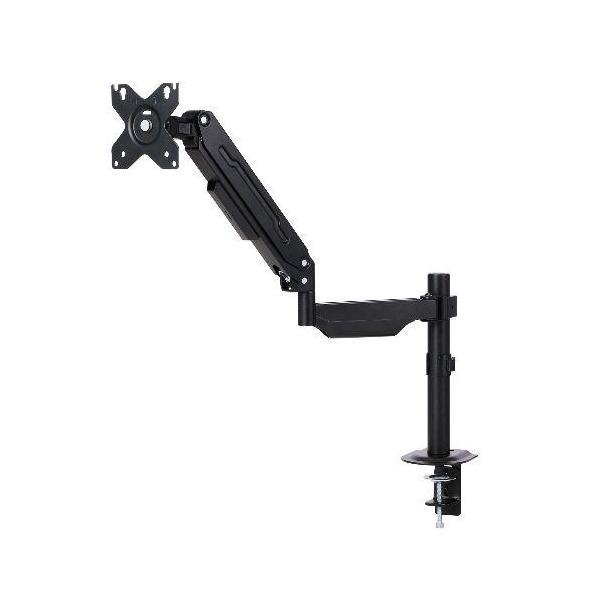 【発売日：2025年06月06日】■17〜32インチサイズのモニターに対応する、ガススプリング式のシングルモニターアーム、支柱付きです。■モニター下のスペースを有効活用して、デスクの上を広く使うことができます。■軽い力で動かせるガススプリン...