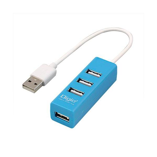 ■4ポートUSB2.0ハブ■ポート位置が上面の為、片手で挿入可能■ケーブル一体型、ケーブル長15cm