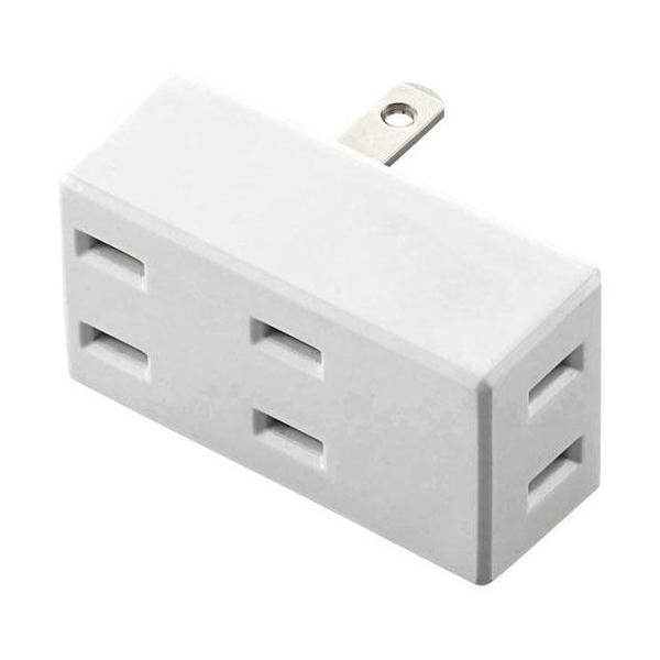 【発売日：2016年09月04日】■耐熱性に優れたユリア樹脂を使用■小型タイプなので狭いスペースでのご使用に最適■前面に2口と下面に1口の差し込み口があります