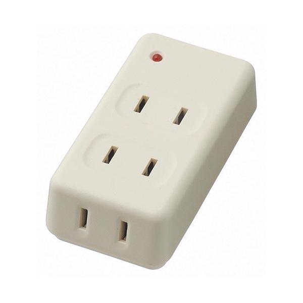 【発売日：2015年09月15日】■幅の狭い場所での使用に最適な前面2個口・下面1個口仕様■プラグはほこりや湿気によって発生するトラッキング火災を予防する絶縁カバー付き