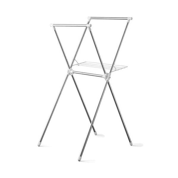 ■工具不要で、はめこむだけで簡単に組み立てができる物干しです。■ステンレス巻きスチールパイプを採用しているので、丈夫でサビに強く安心してお使いいただけます。■使用しないときは、折りたたんでコンパクトに収納できます。