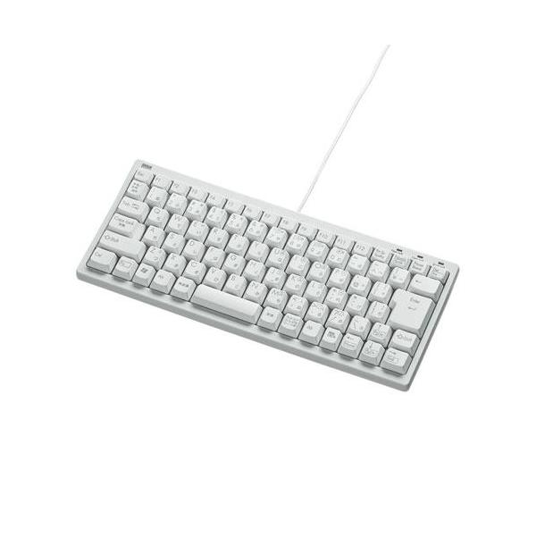 ■テンキー部分を取り除き、文字入力だけに特化したコンパクトキーボードです。■キーピッチはスタンダードキーボードと同じ19mmキーピッチ■キートップは標準的な深い押し心地のメンブレンタイプ■USB-PS/2コネクタ付。USB接続でもPS/2接...
