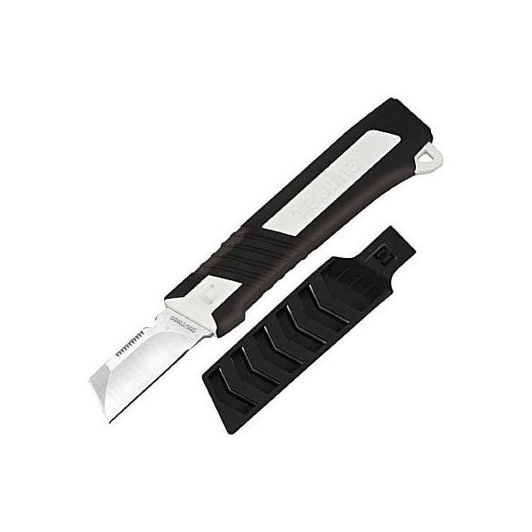 ■刃が短く、皮むき作業での取り回しに便利なショートタイプです。■VVF線もスムーズに割けるホロー形状刃を採用しています。■バリ取り用溝を装備、カットした場所のバリ取りに便利です。■叩けるブレード貫通型です。■ノミのように使用できる先端刃です...