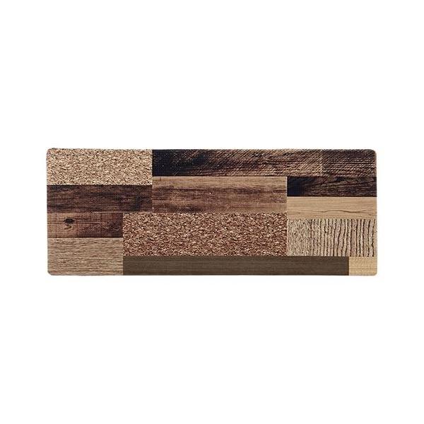 ■お手入れ簡単で、踏み心地のよいデザイン性の高いキッチンマット。■最近トレンドのミックスウッド調のデザイン。DIYの壁紙などでも人気があり、インテリア雑貨店でもよく見られるデザインを採用。■表面は水や油汚れもサッと拭き取れますので、お手入れ...