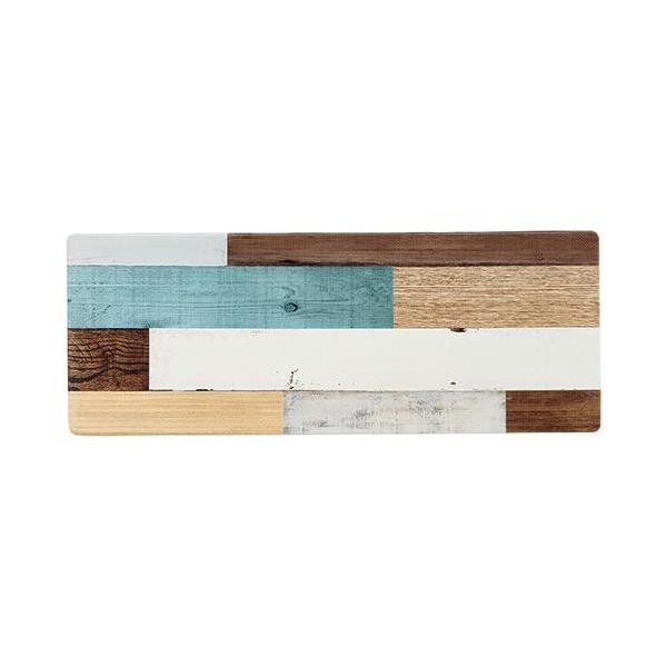 ■お手入れ簡単で、踏み心地のよいデザイン性の高いキッチンマット。■最近トレンドのミックスウッド調のデザイン。DIYの壁紙などでも人気があり、インテリア雑貨店でもよく見られるデザインを採用。■表面は水や油汚れもサッと拭き取れますので、お手入れ...